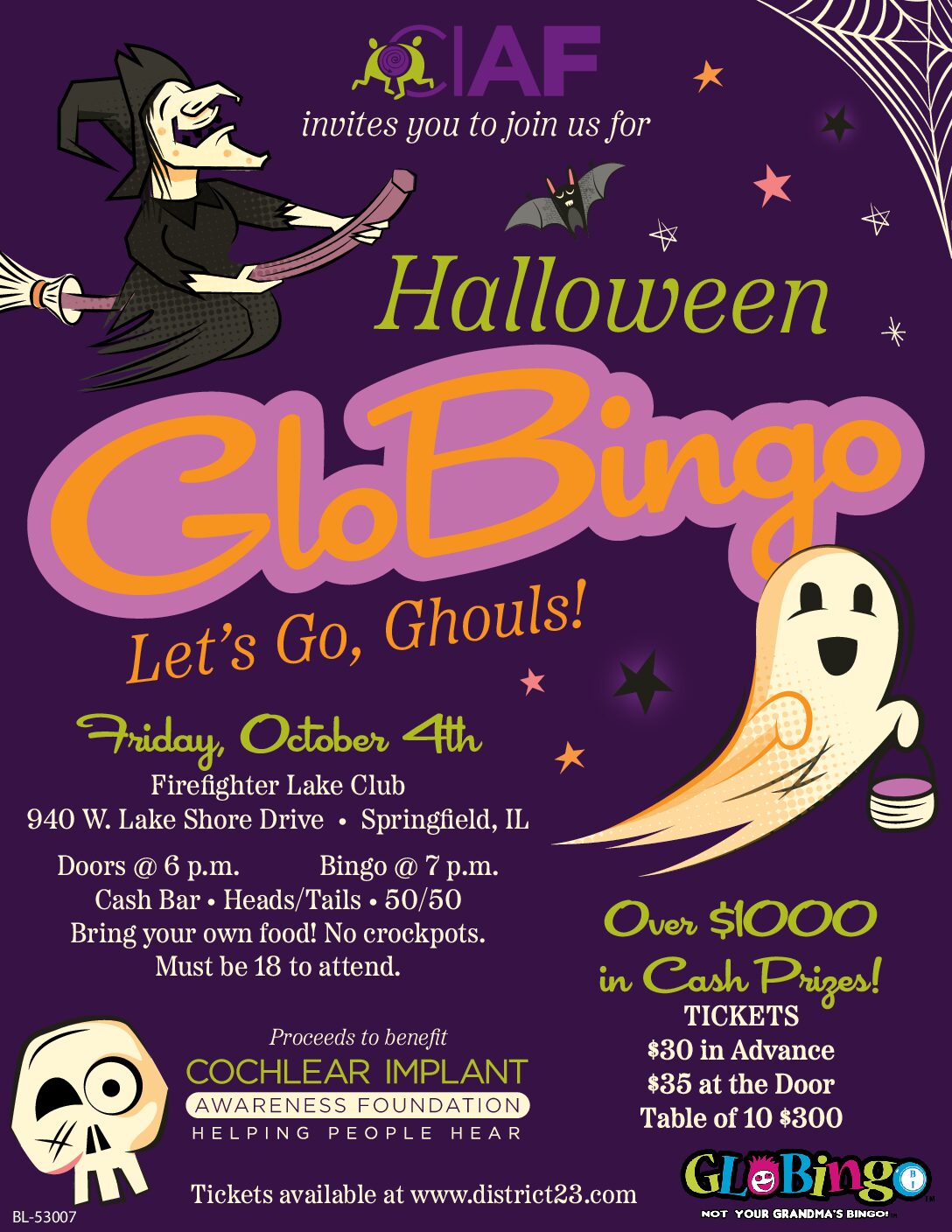 Cochlear Implant Awareness Foundation | Glo Bingo