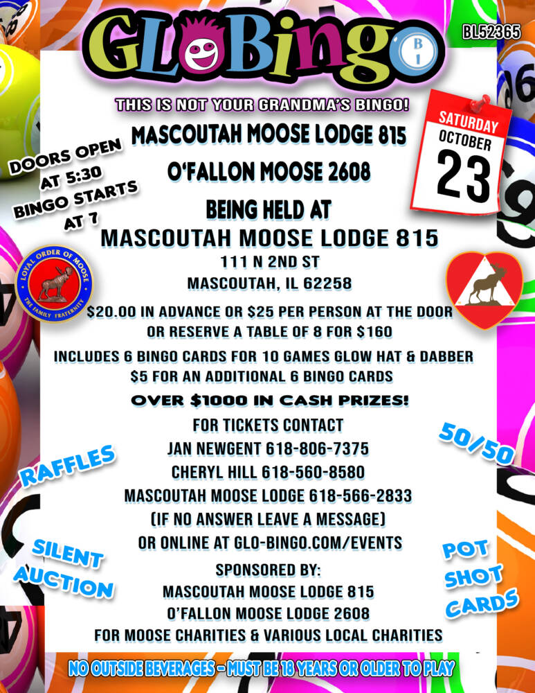 MASCOUTAH MOOSE LODGE 855 | Glo Bingo