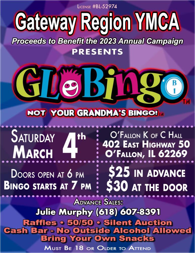 Gateway Region YMCA | Glo Bingo