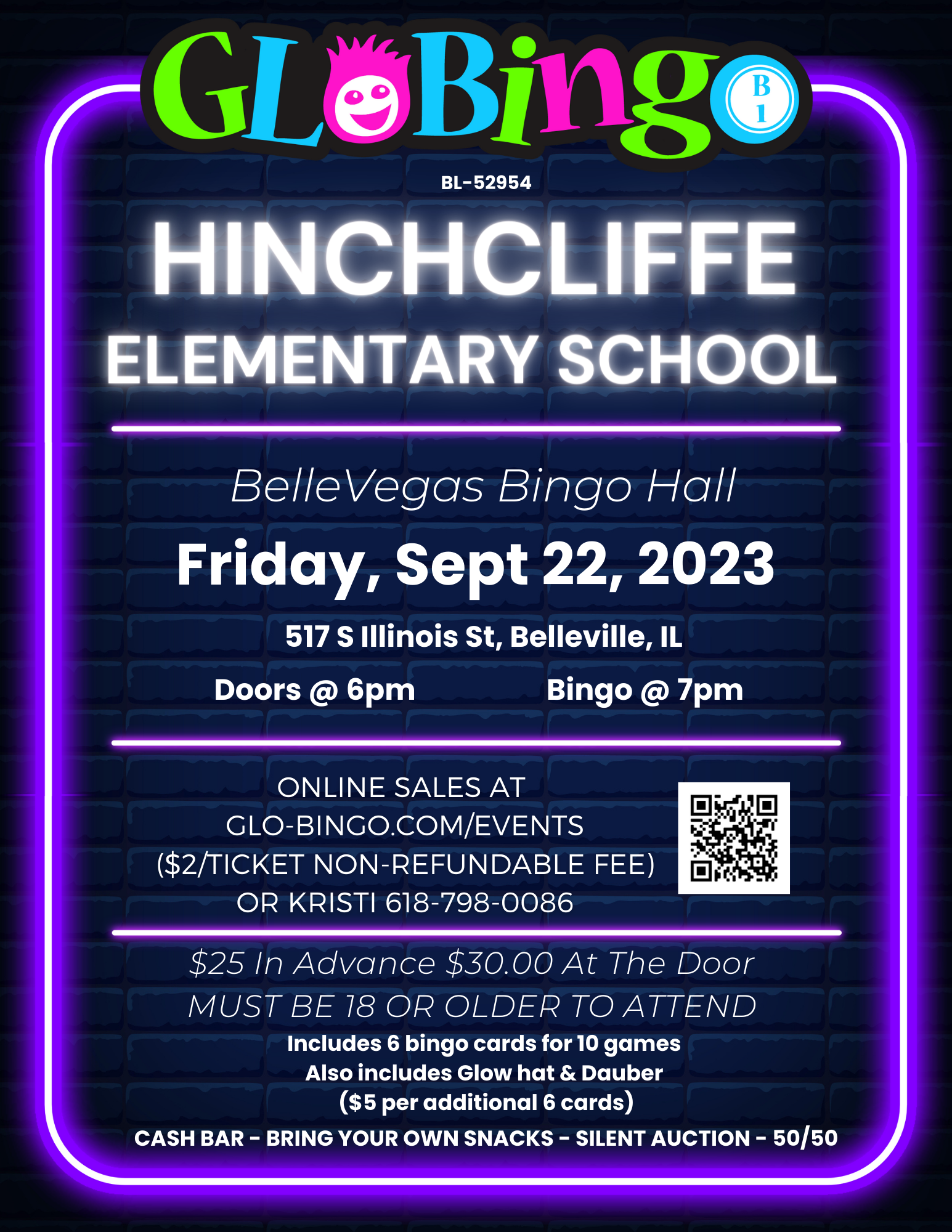 HINCHCLIFFE ELEMENTARY SCHOOL | Glo Bingo