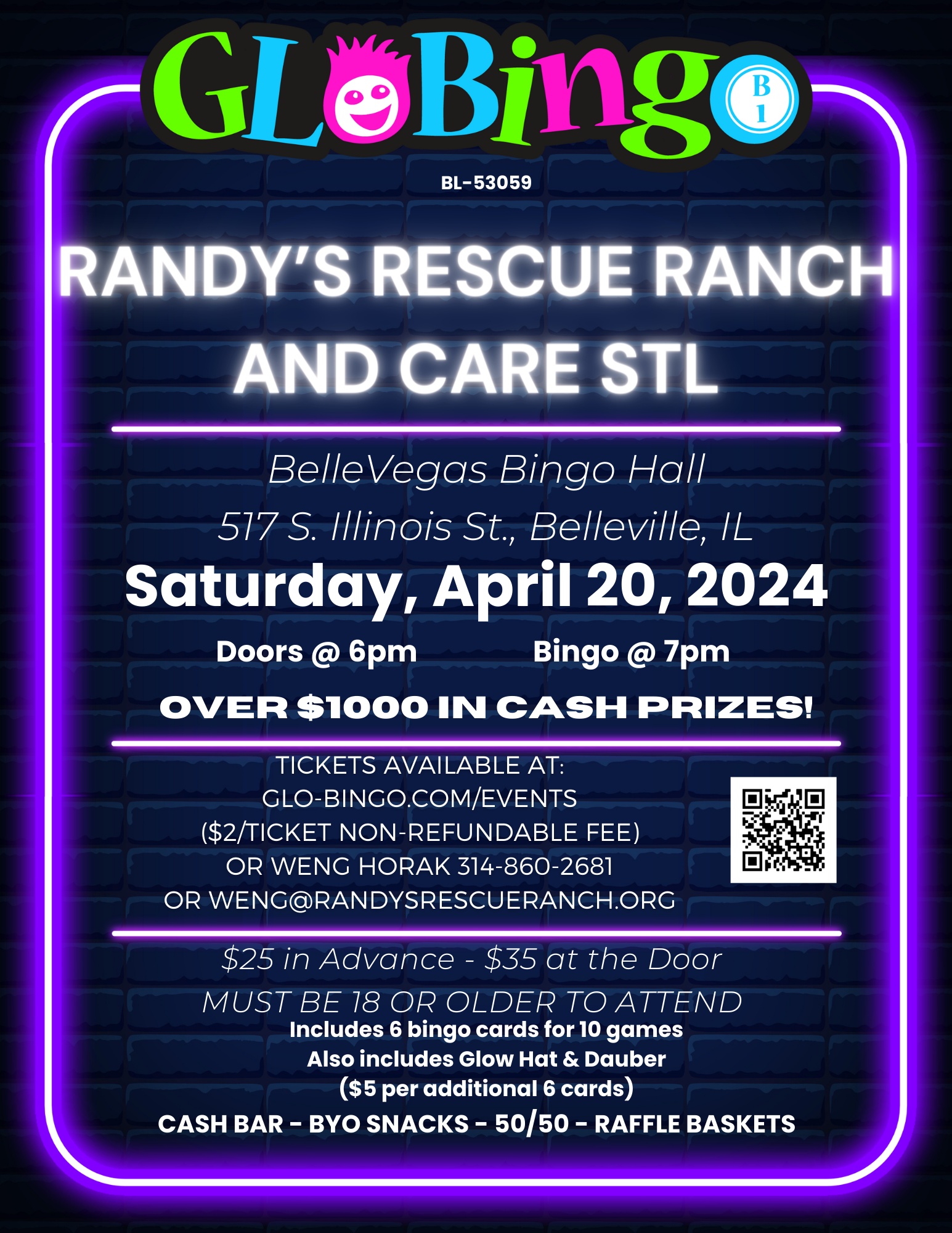 Randy’s Rescue Ranch and CARE STL | Glo Bingo