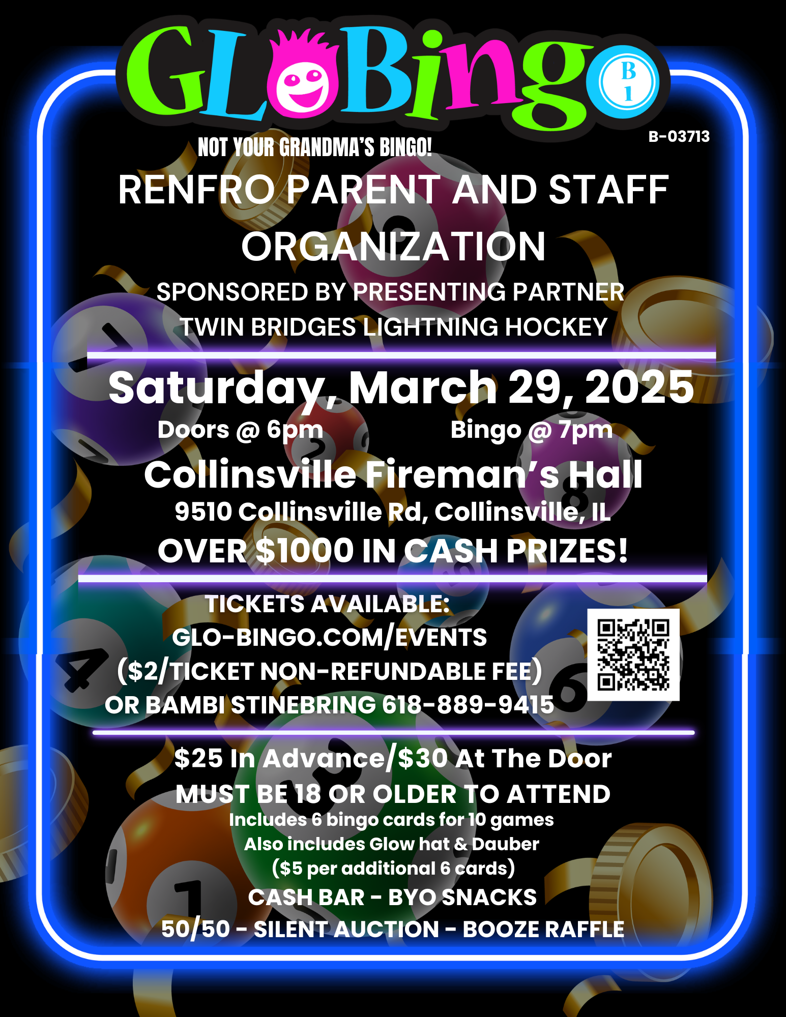 Twin Bridges Lightning to sponsor Renfro PASO | Glo Bingo